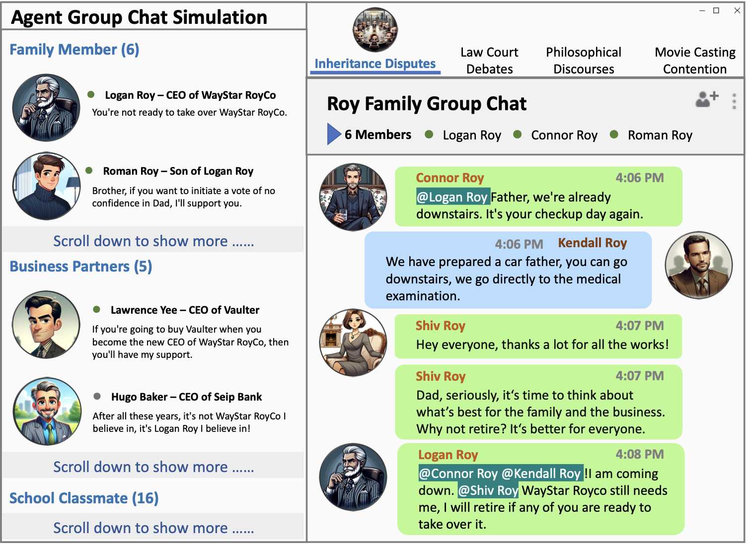 Agent Group Chat: An Interactive Group Chat Simulacra For Better Eliciting Collective Emergent ...